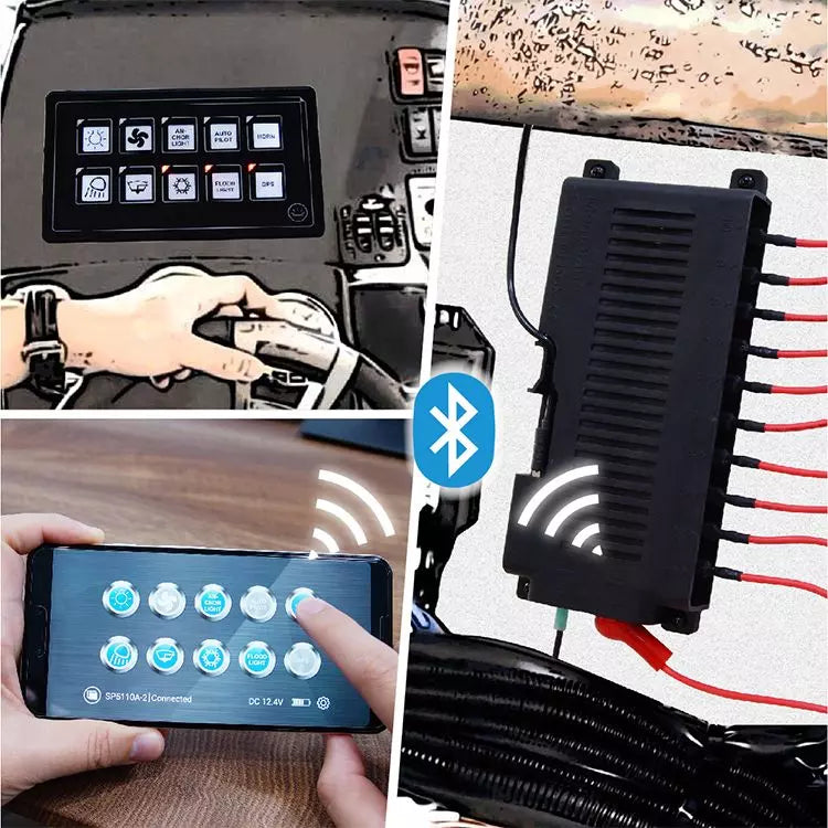 Membrane Touch Control Marine Boat Switch Panels With Bluetooth ...